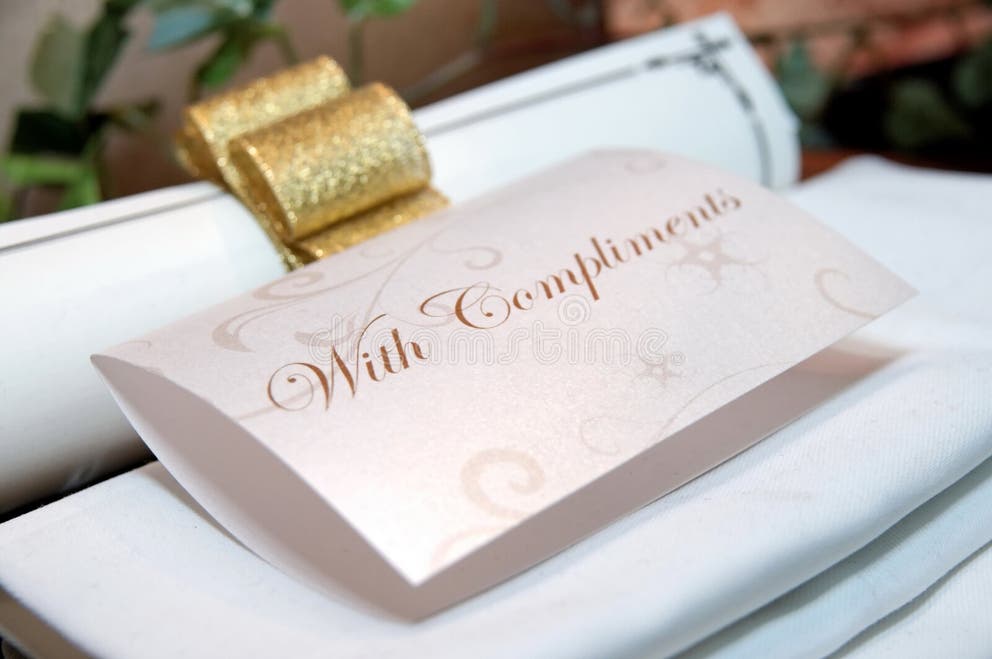 With compliments stock image. Image of cloth, compliment - 11073573