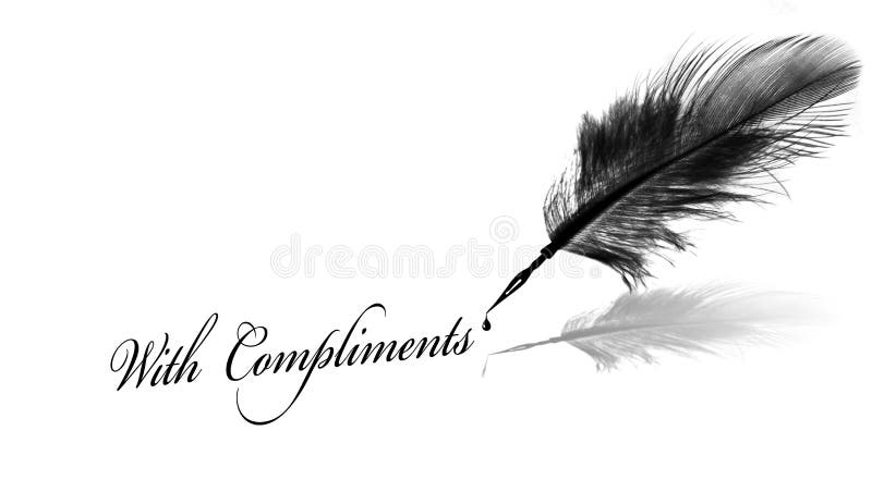 With compliments stock image. Image of handwriting, pattern - 7568851