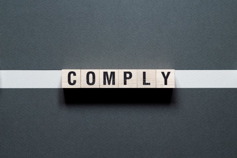 Comply Word Concept on Cubes Stock Photo - Image of operational, blocks ...