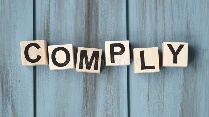 Comply Word Concept on Cubes Stock Photo - Image of operational, blocks ...