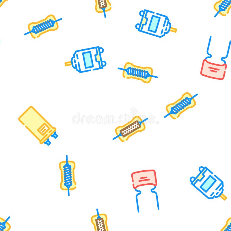 Component Electronic Chip Vector Seamless Pattern Stock Vector ...