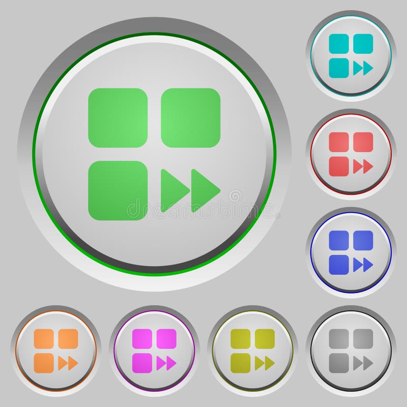 Component Fast Forward Push Buttons Stock Vector - Illustration of ...