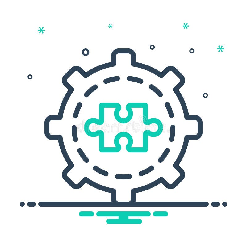 Mix Icon for Component, Division and Part Stock Vector - Illustration ...