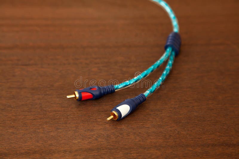 Component Inter Connect Audio Wire Cable with RCA Male Plug Stock Image ...