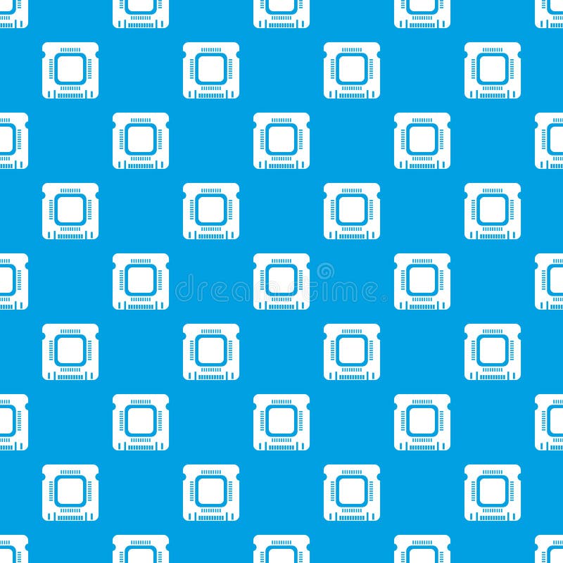 Component Microchip Pattern Vector Seamless Blue Stock Vector ...