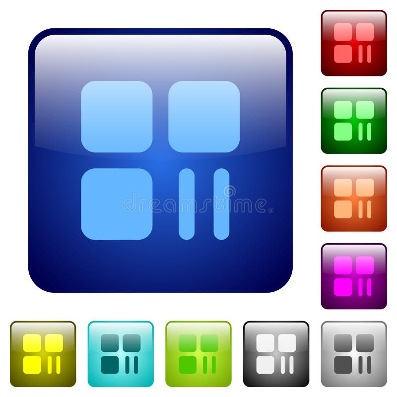 Square Pause Button Flat Icon Stock Vector - Illustration of flat, game ...