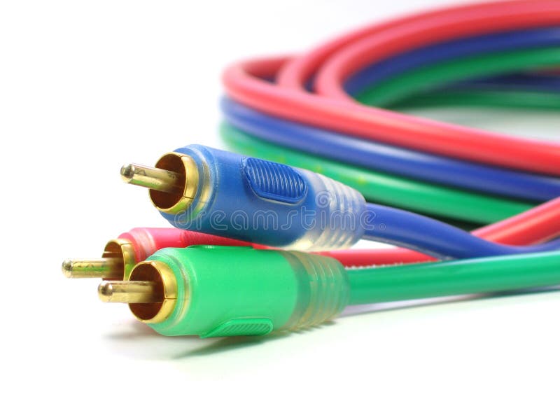 Component Video Cable 3 RCA Jack Stock Photo - Image of definition ...