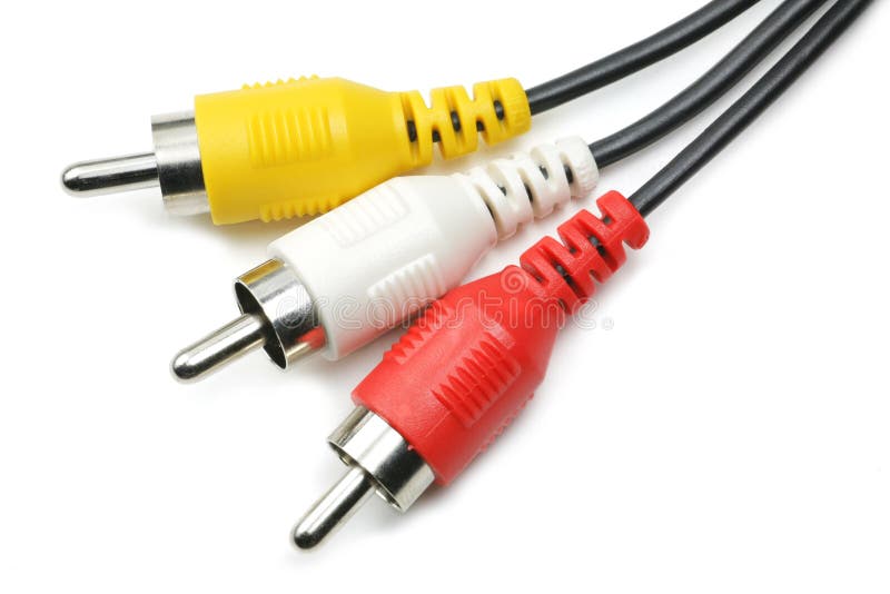 Component Video Cables stock image. Image of black, studio - 5920697