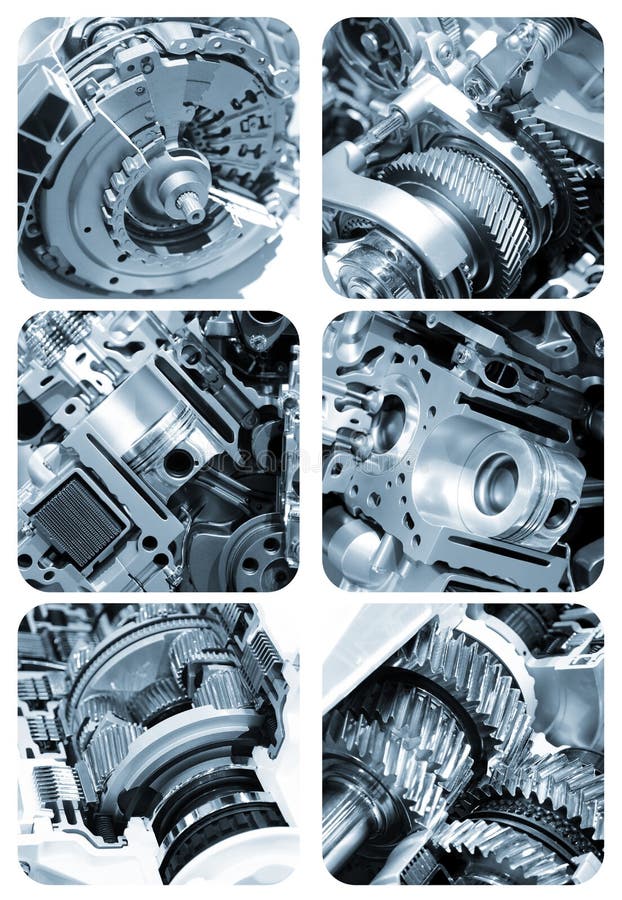 Componentes De Motor Sob a Capa Aberta De Um Carro Foto de Stock ...