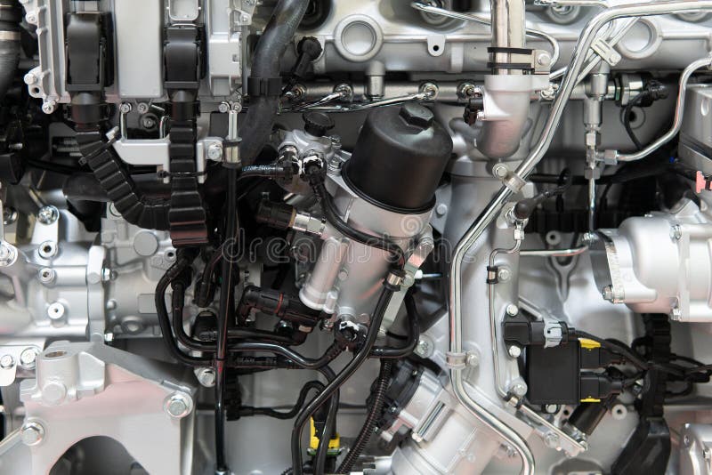Componentes Do Motor Do Motor Do Caminhão No Serviço Do Carro Imagem de ...
