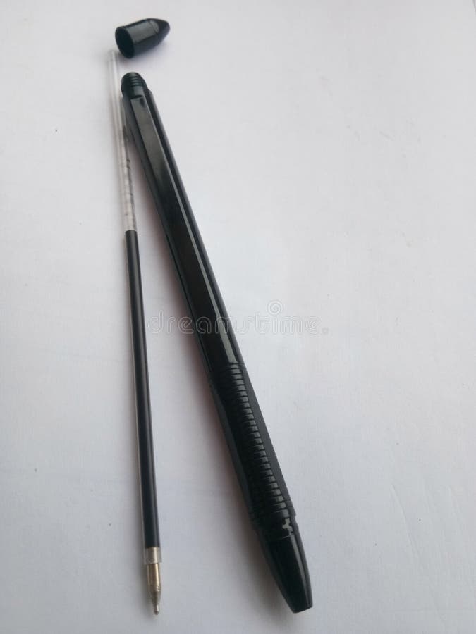 The Components of the Black Pen Have a Small Pipe Ink Needle and a ...