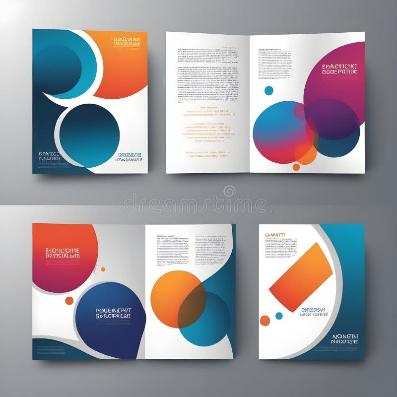 Components of a Brochure Design Template. Backgrounds for Abstract ...