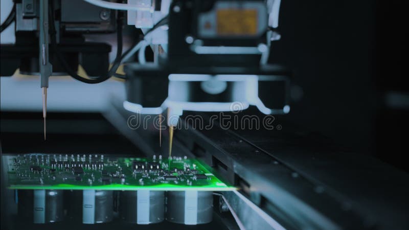 Components on Circuit Board. Graphics Processing Unit, GPU Processor. Artificial Intelligence ...