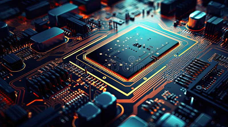 Components Circuit Technology Background Stock Illustration ...