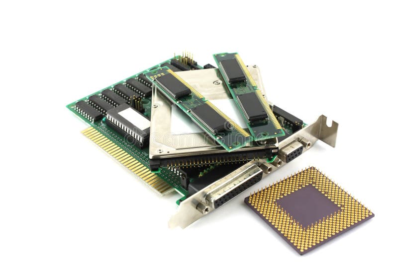 Components for computer stock photo. Image of processors - 24543406