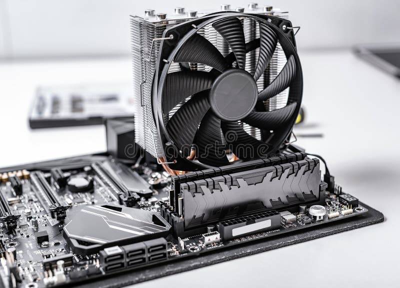 Components of the Computer at the Time of Assembly of the PC. Stock ...