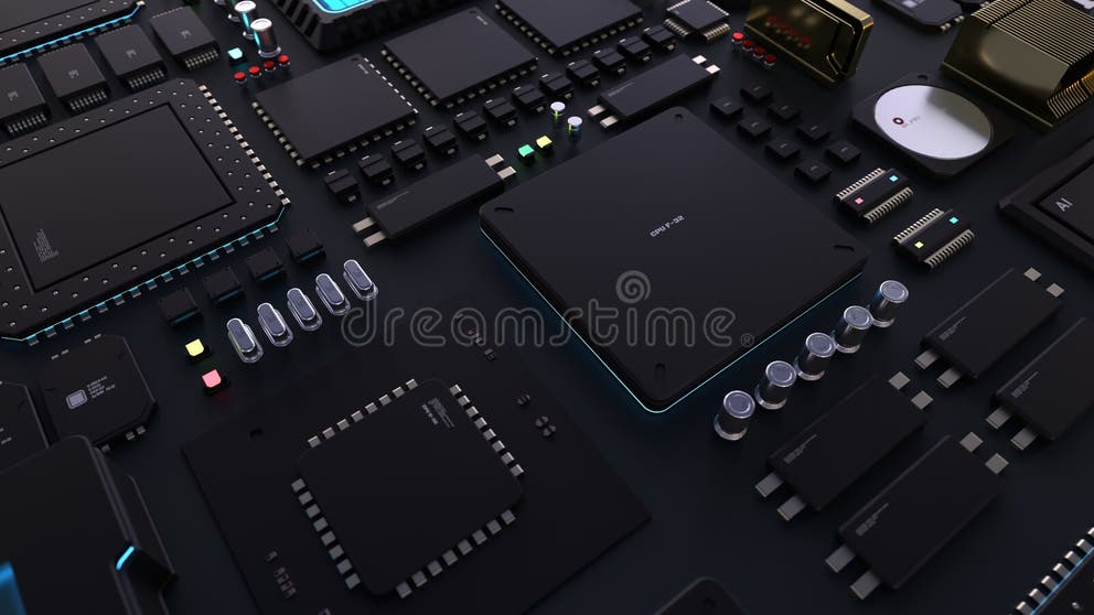 The Concept of Next-generation Computer Technology Stock Illustration ...