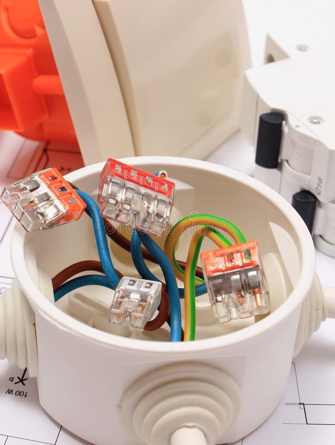 Components for Electrical Installations and Construction Diagrams Stock ...