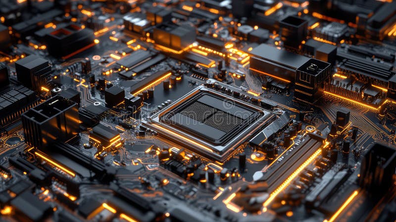 Components Layering Motherboard Stock Illustration - Illustration of ...