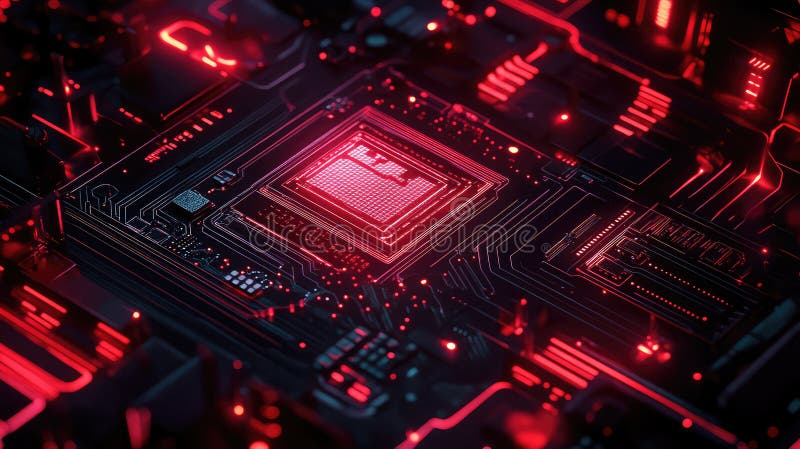 Components Loading Circuit Board Stock Illustration - Illustration of generated, grounding ...