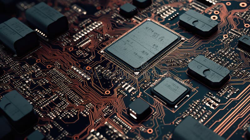 Components Mother Board Texture Stock Illustration - Illustration of ...