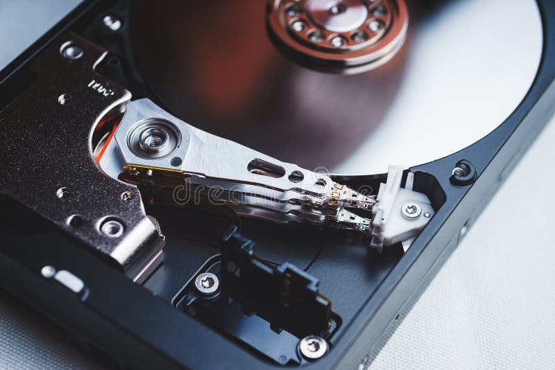 Components for PC. Open Hard Disk Storage Stock Photo - Image of ...