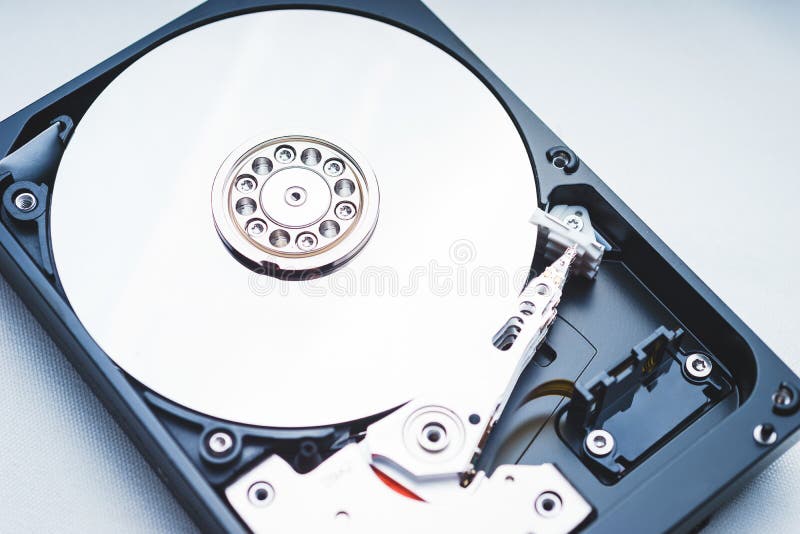 Components for PC. Open Hard Disk Storage Stock Image - Image of ...