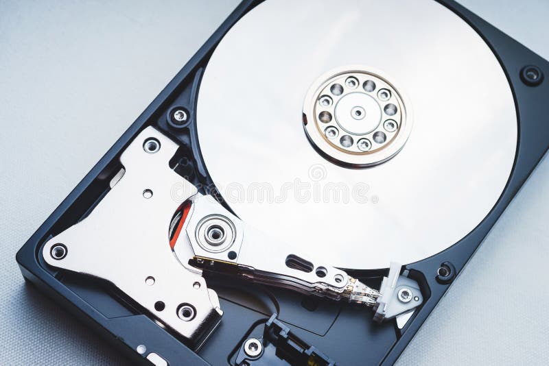 Components for PC. Open Hard Disk Storage Stock Image - Image of ...