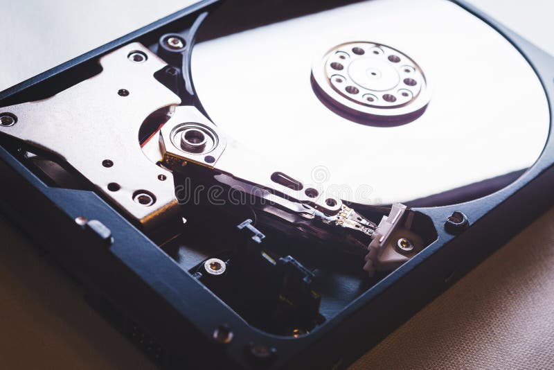 Components for PC. Open Hard Disk Storage Stock Image - Image of ...