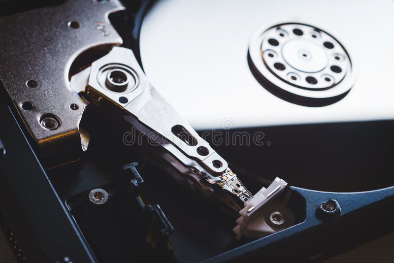 Components for PC. Open Hard Disk Storage Stock Image - Image of ...