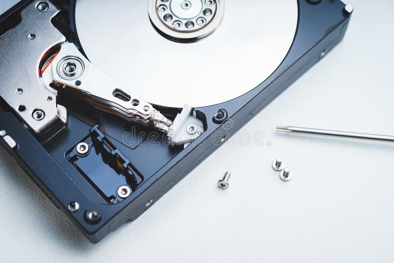 Components for PC. Open Hard Disk Storage Stock Photo - Image of ...