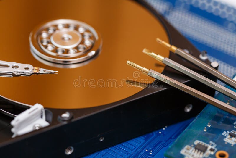 Components for PC. Open Hard Disk Storage Stock Photo - Image of server ...