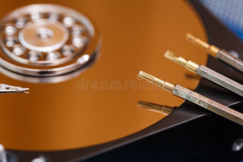 Components for PC. Open Hard Disk Storage Stock Photo - Image of close ...