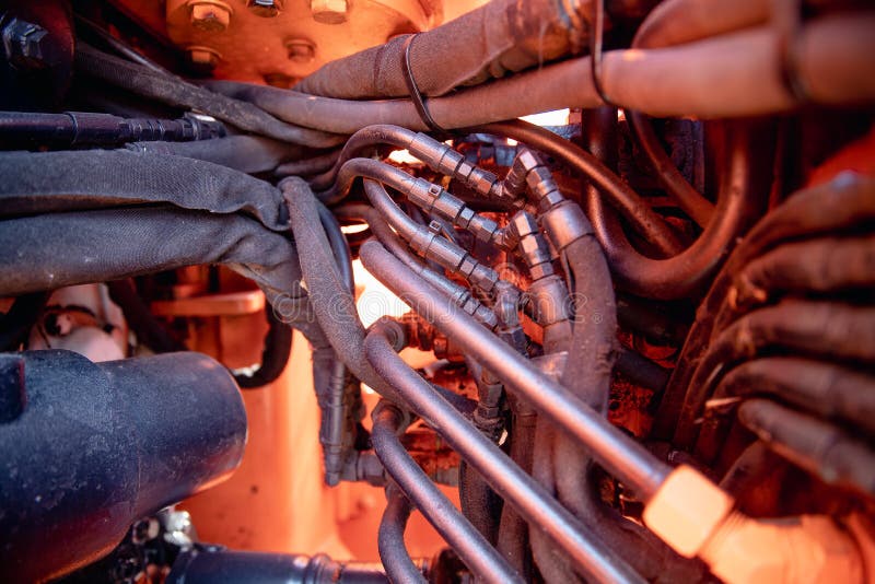 Components Pipe System of Hydraulic Hose Valves in Industry Machinery ...