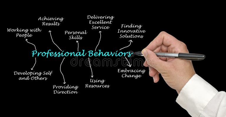Components of Professional Behaviors Stock Illustration - Illustration ...