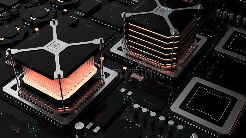 Components of Quantum Computer Parts . Stock Photo - Image of ...