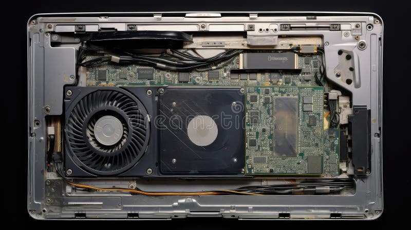 Components Silver Back of Computer Stock Illustration - Illustration of ...