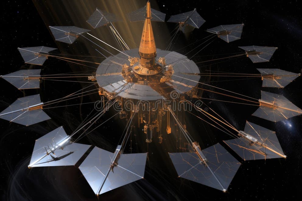 Components of Solar Sail Propulsion System Laid Out Stock Image - Image ...