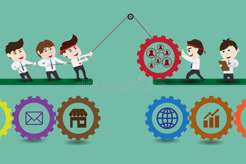Components of Teamwork Leading To Successful Business Stock Vector ...