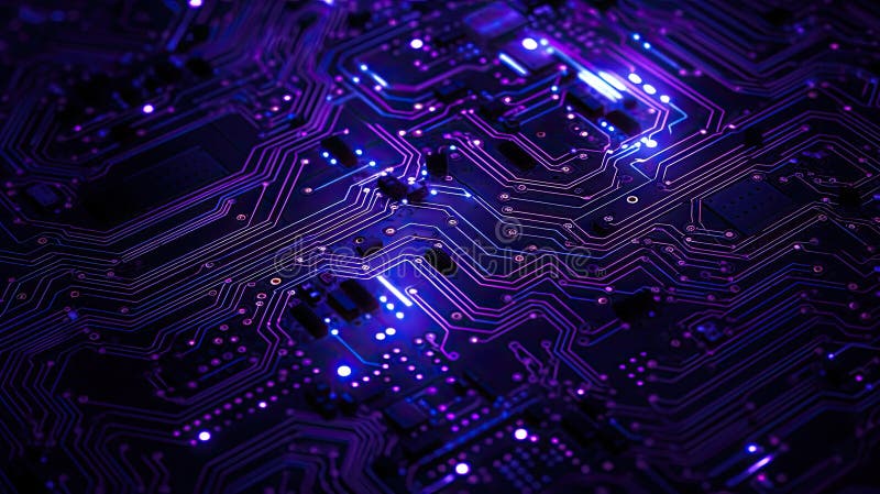 Components Technology Background Purple Stock Illustration ...