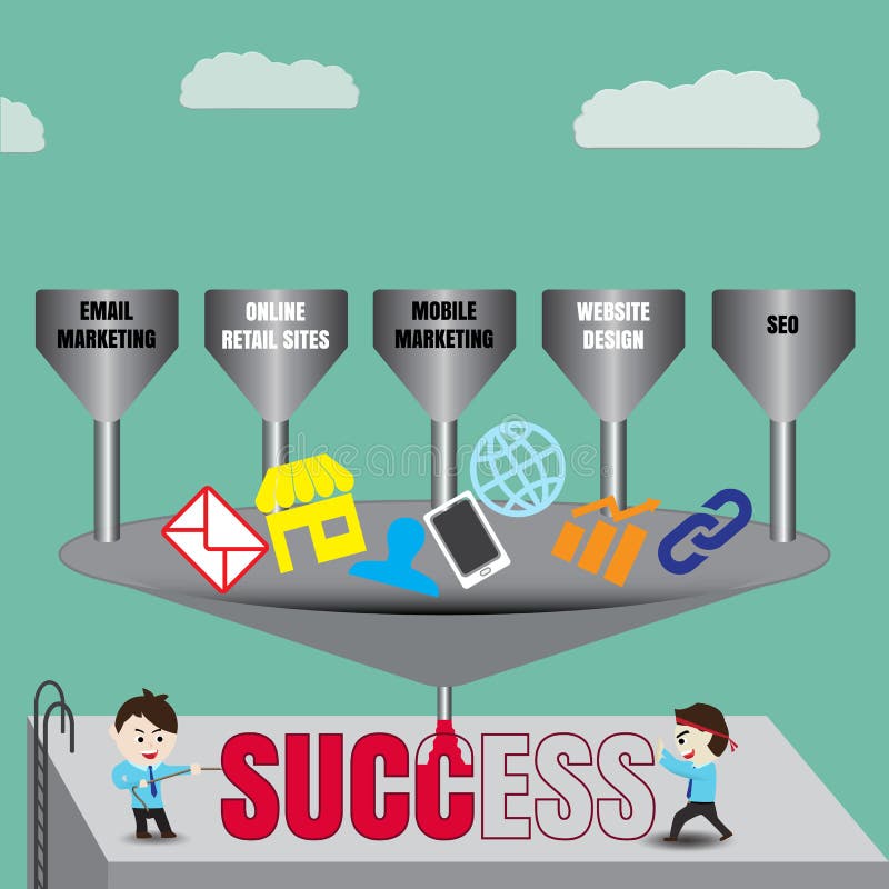 Components To Successful Digital Marketing, Template Stock Vector ... Components To Successful Digital Marketing, Template Stock Vector ...