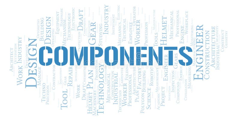 Components Typography Word Cloud Create with the Text only Stock ...
