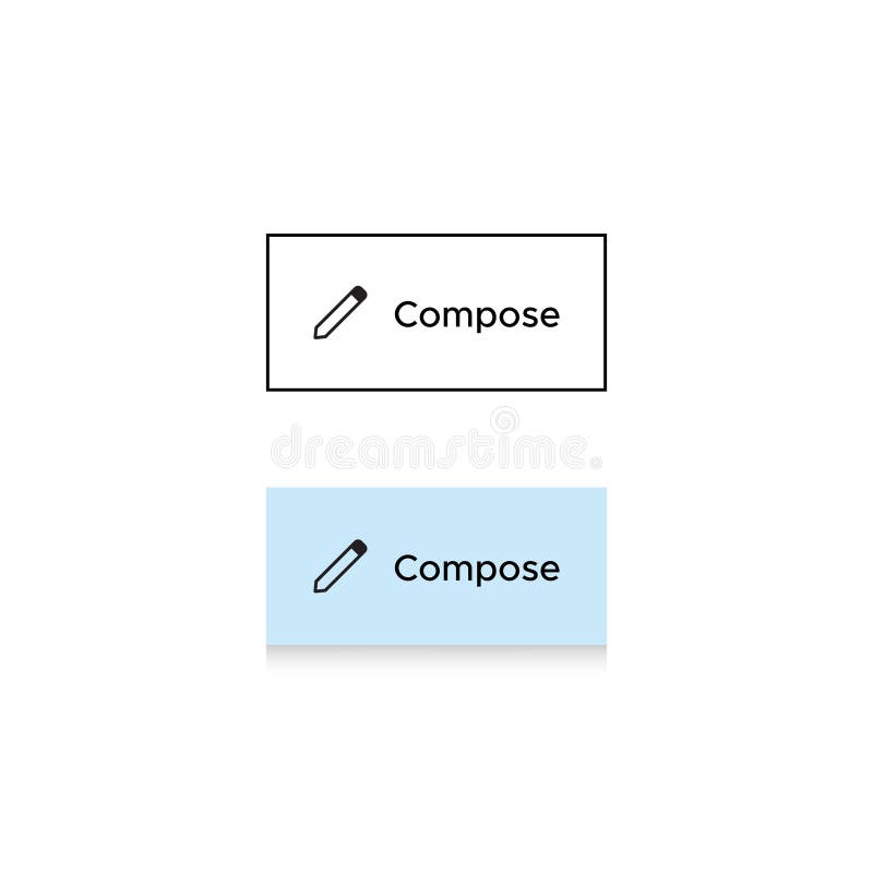 Compose Button Icon Vector. Write New Email Symbol Stock Vector ...