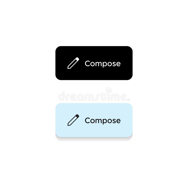 Compose Button Icon Vector Isolated on White Background Stock Vector ...
