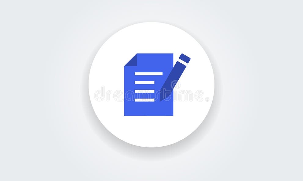 Compose Document Contract Write Icon. File Sign Note with Pencil Vector ...
