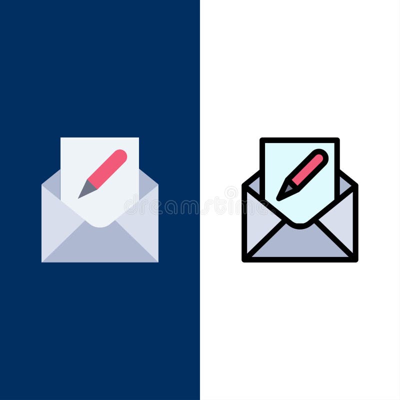Compose, Edit, Email, Envelope, Mail Icons. Flat and Line Filled Icon ... Compose, Edit, Email, Envelope, Mail Icons. Flat and Line Filled Icon ...