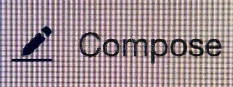 Compose Email Sign on the Screen Stock Image - Image of message, inbox ...