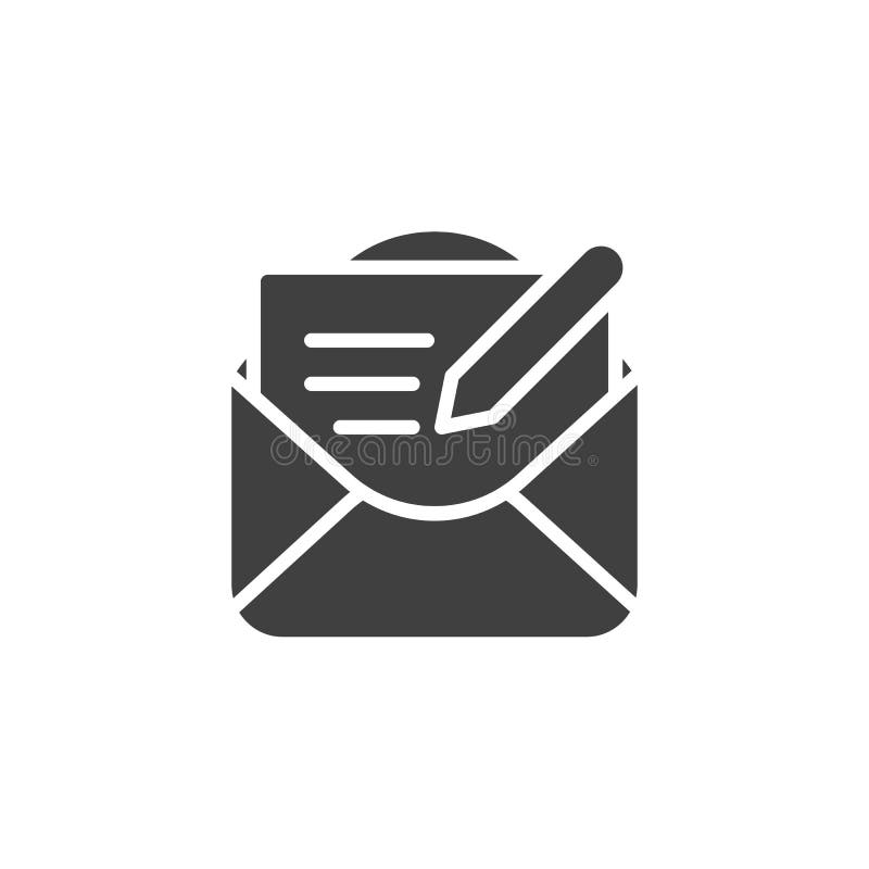 Compose Email Mail Message Flat Vector Icon for Apps and Websites. at ...