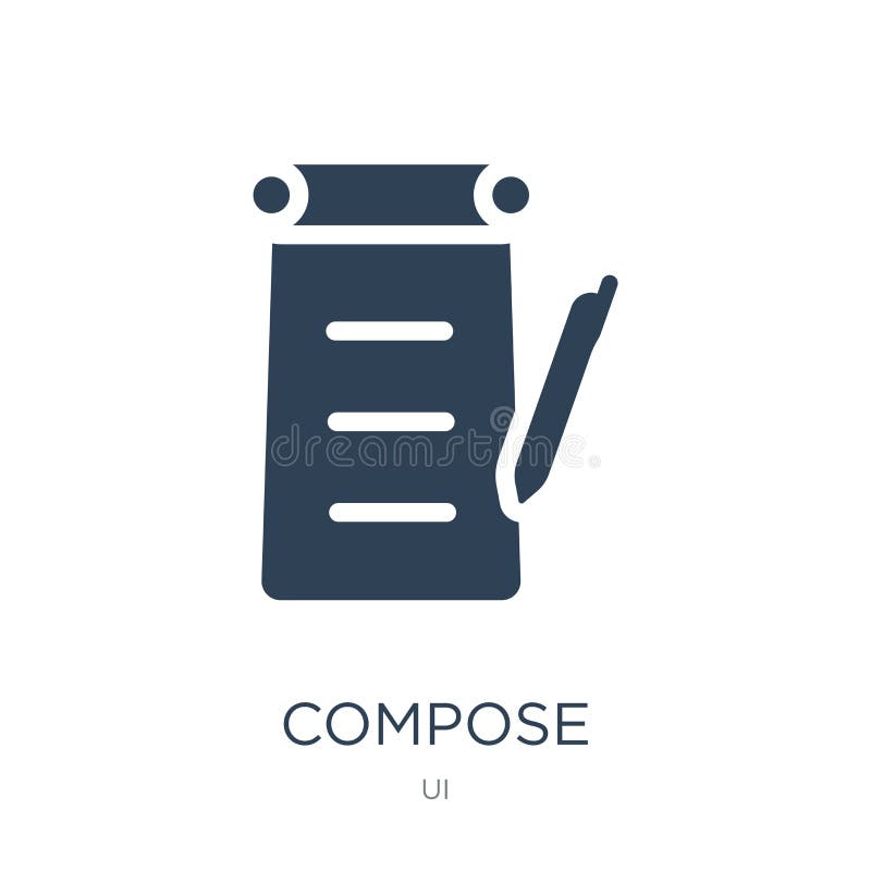 Compose Icon in Trendy Design Style. Compose Icon Isolated on White ...