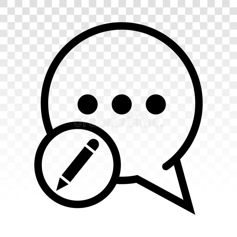 Compose Message / Writing New Message - Line Art Icons for Apps and ...